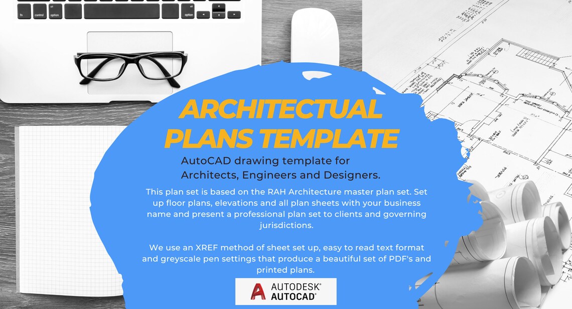 Autocad Drawing Template for Architectural Plans - Etsy Canada