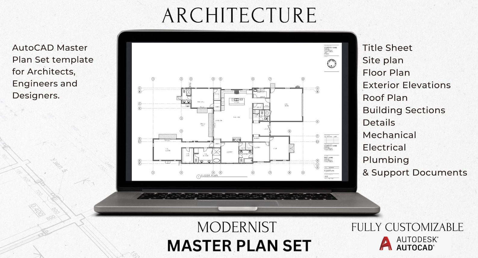 Autocad Residential Master Plan Set Template - Etsy