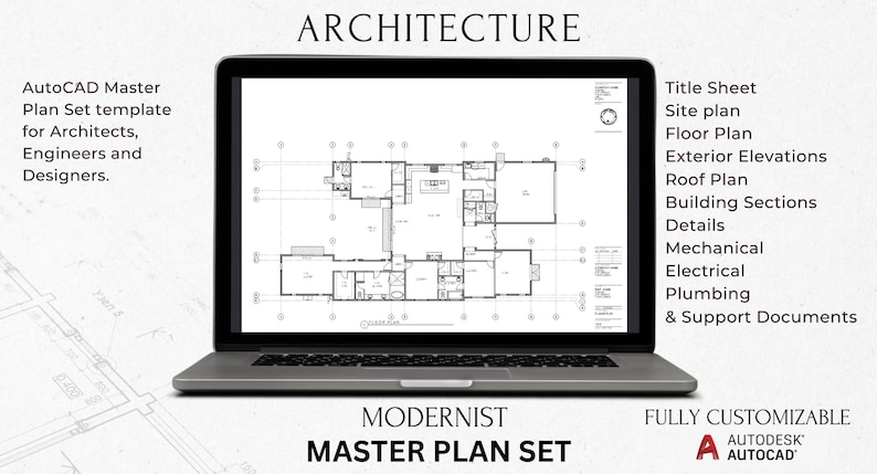 Autocad Residential Master Plan Set Template - Etsy