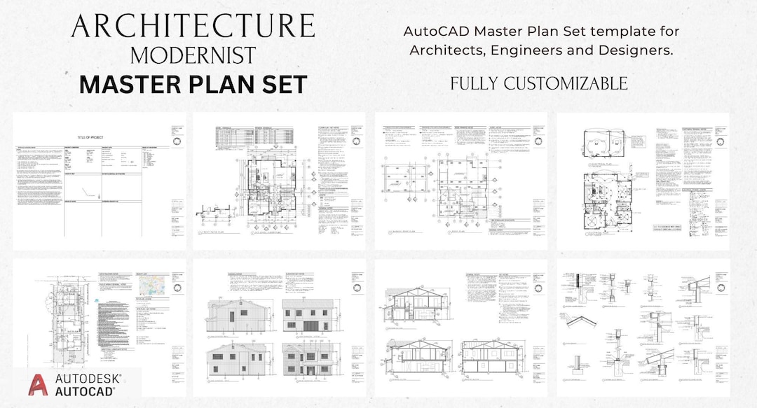 Autocad Residential Master Plan Set Template - Etsy