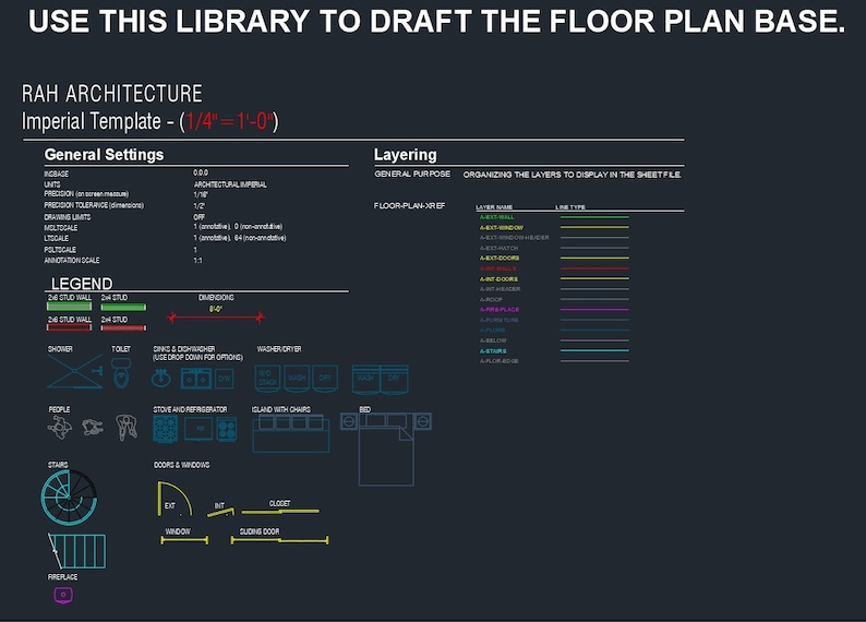 Autocad Residential Master Plan Set Template - Etsy