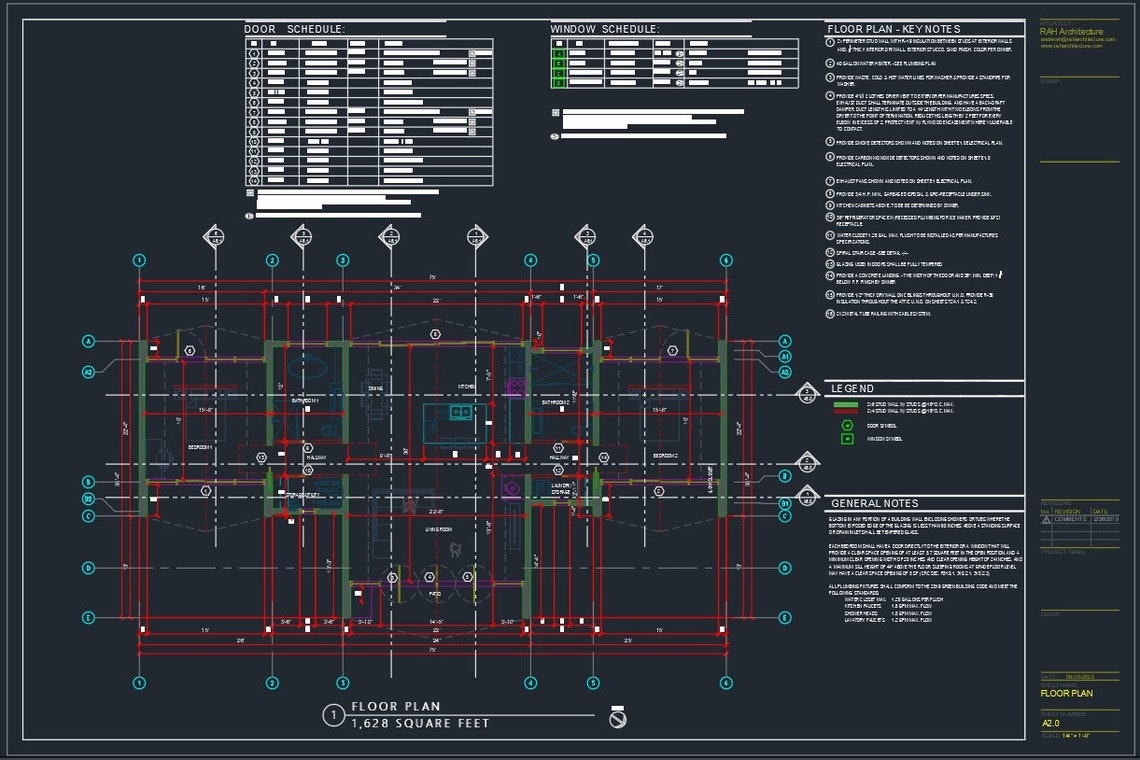 Autocad Residential Master Plan Set Template - Etsy