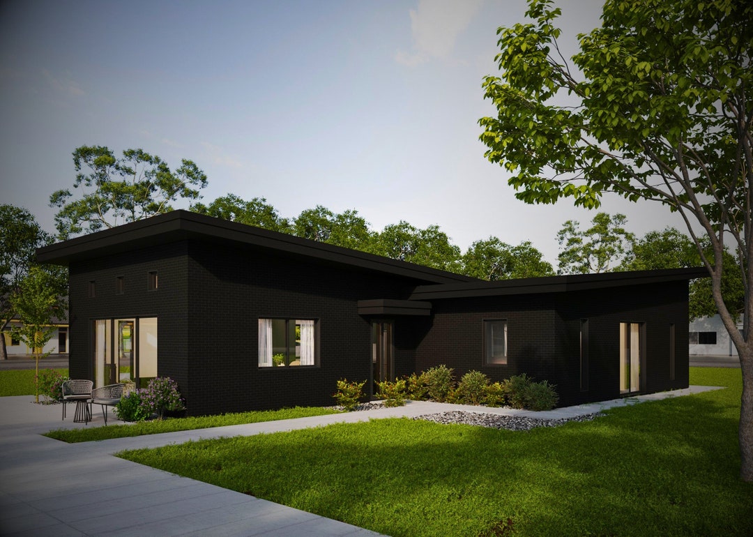 1,350 S.F. 2-bed 2-bath House - PDF Plans - Etsy