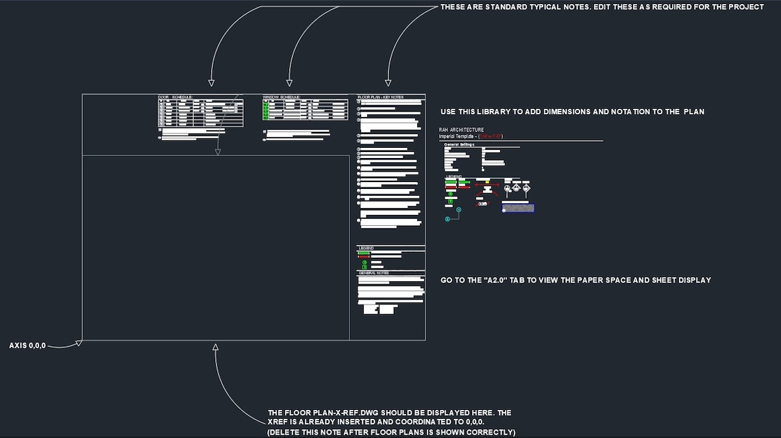 Autocad Residential Master Plan Set Template - Etsy