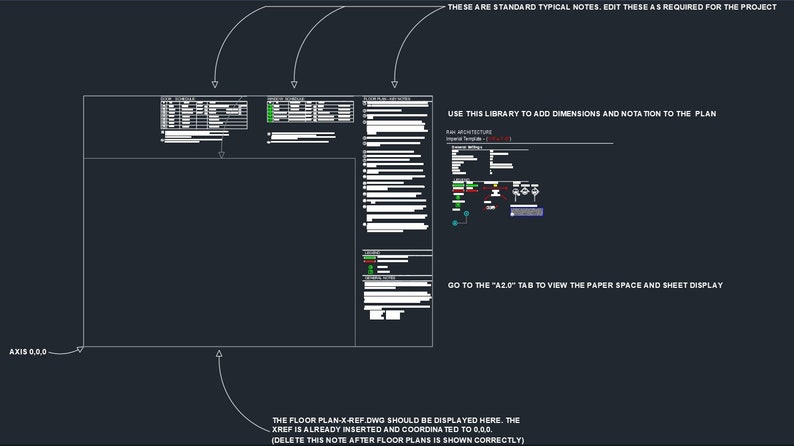 Autocad Residential Master Plan Set Template - Etsy
