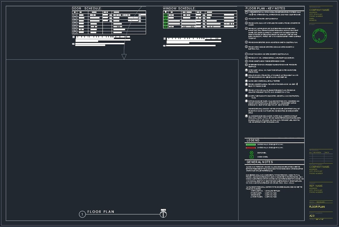 Autocad Residential Master Plan Set Template - Etsy