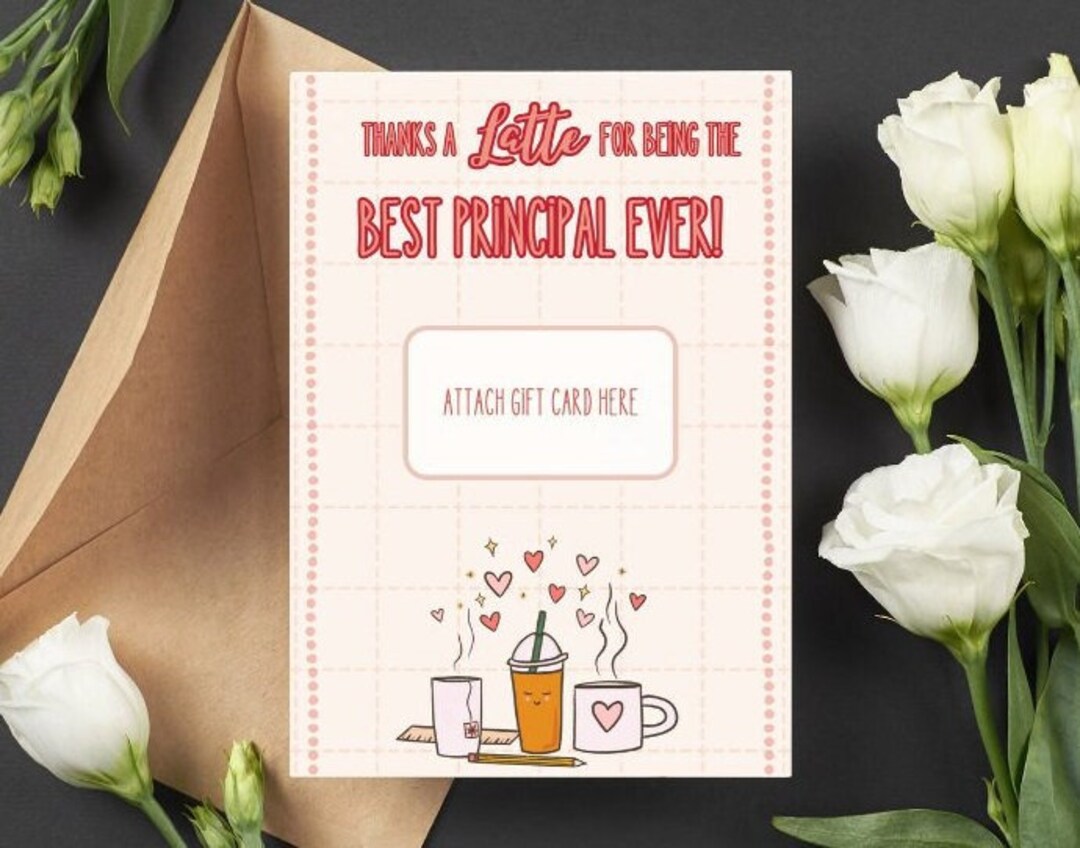 Gift for Principal, Teacher Appreciation Week, Gift Card Holder ...