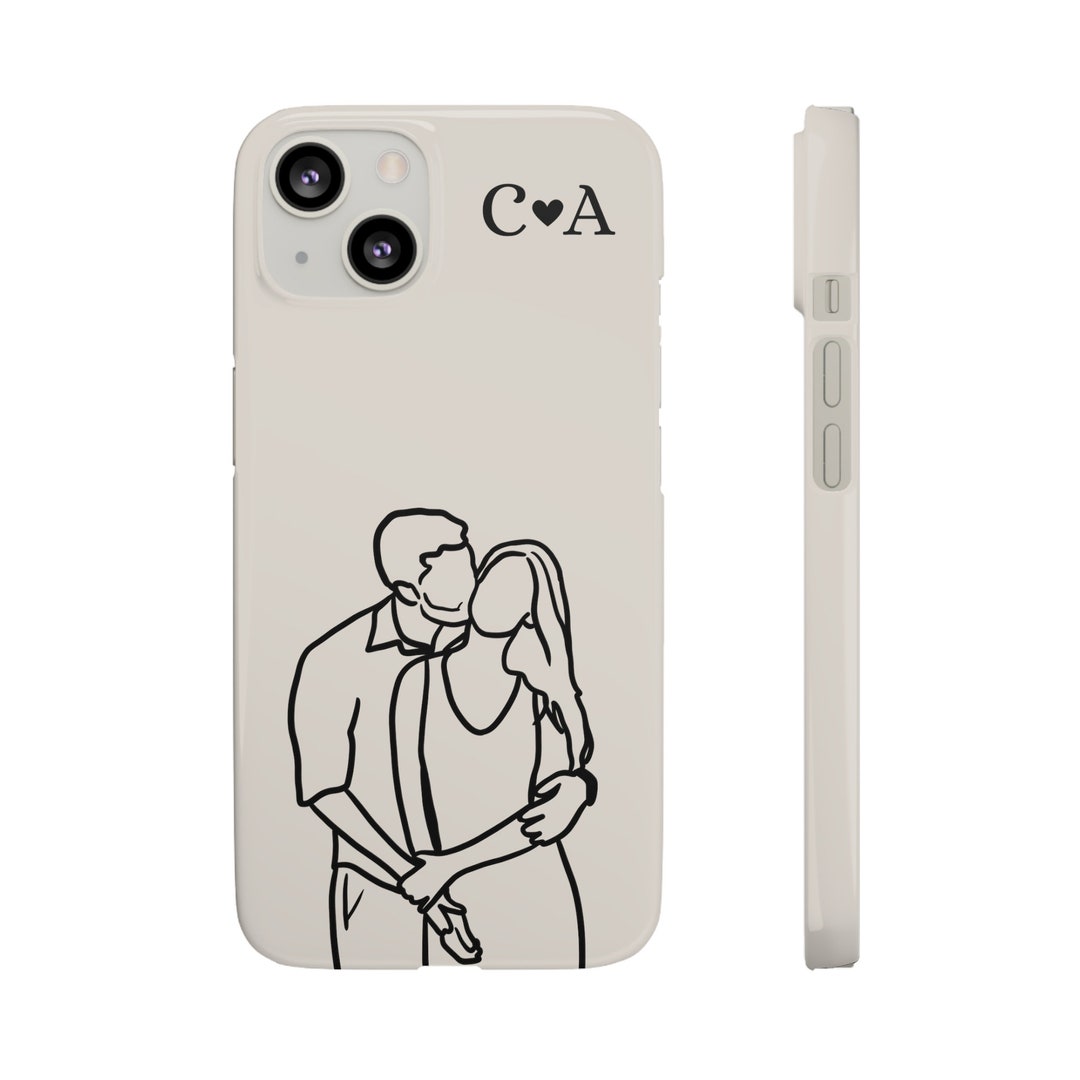 Custom Couple Phone Case Personalized Couple Line Art Phone - Etsy