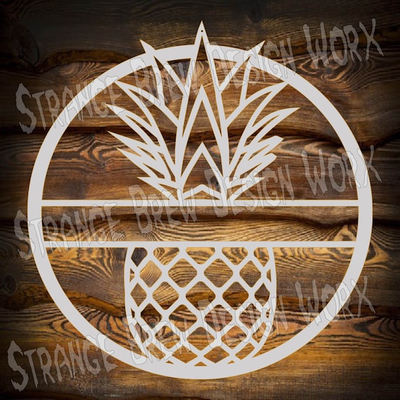 Pineapple Monogram Sign DXF File Svg / Png / Pdf / Eps / Ai - Etsy