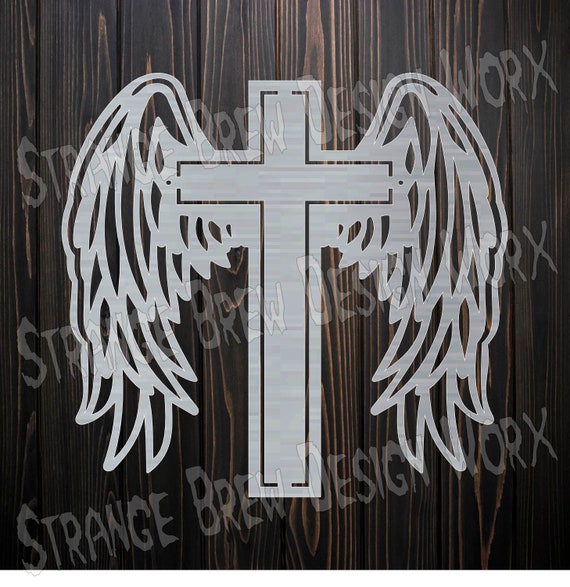 Cross With Wings DXF File Svg / Png / Pdf / Eps / Ai File Cnc - Etsy
