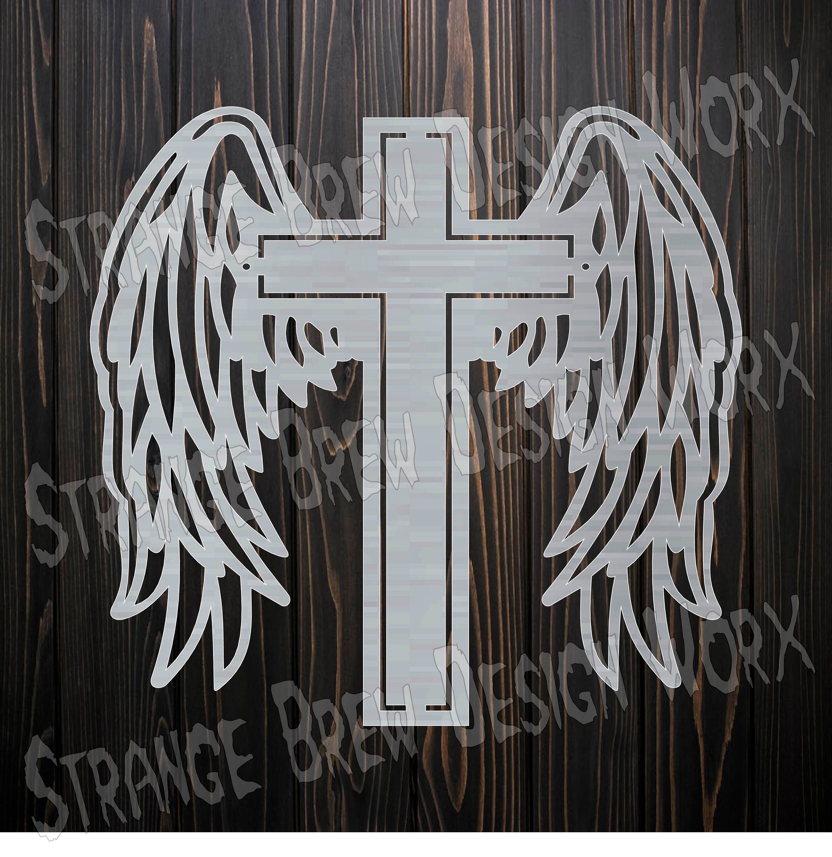 Cross With Wings DXF File Svg / Png / Pdf / Eps / Ai File Cnc Plasma ...