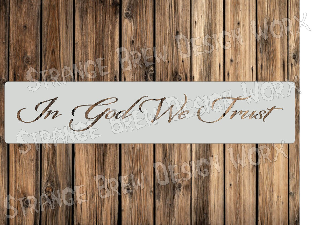 In God We Trust Lettering DXF File Svg / Png / Pdf / Eps / Ai File Cnc ...