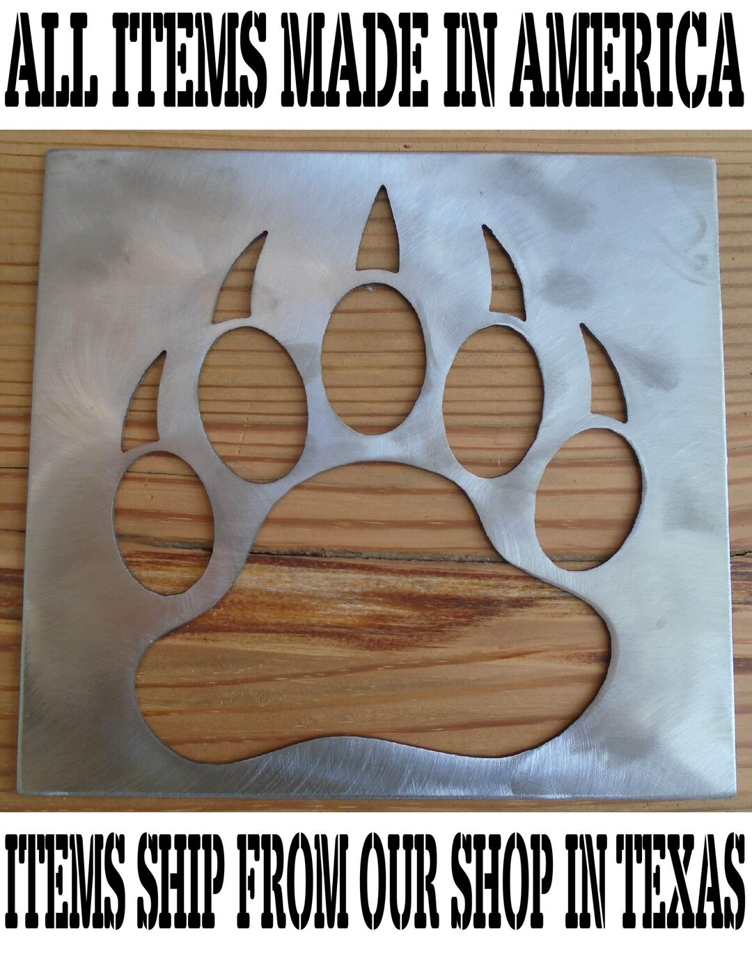 Bear Paw Stencil Metal Stencil, Wood Router, Painting, Wood Burning ...