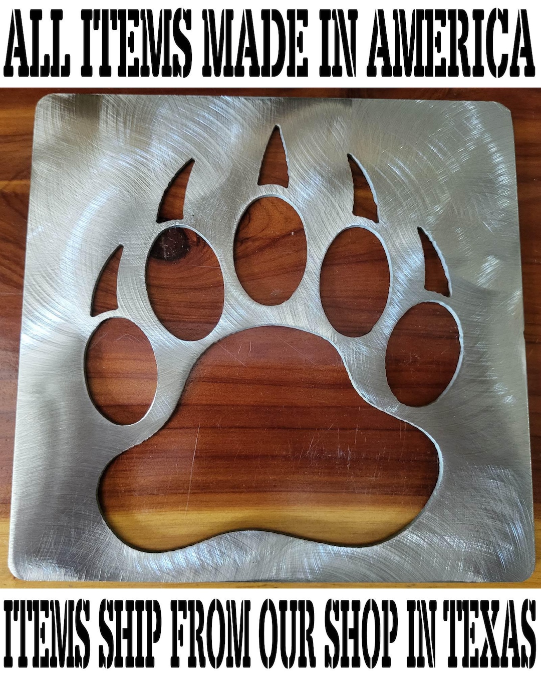 Bear Paw Stencil Metal Stencil, Wood Router, Painting, Wood Burning ...
