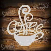 Coffee Bar Sign - DXF - SVG - Digital Download - CNC Plasma Waterjet ...