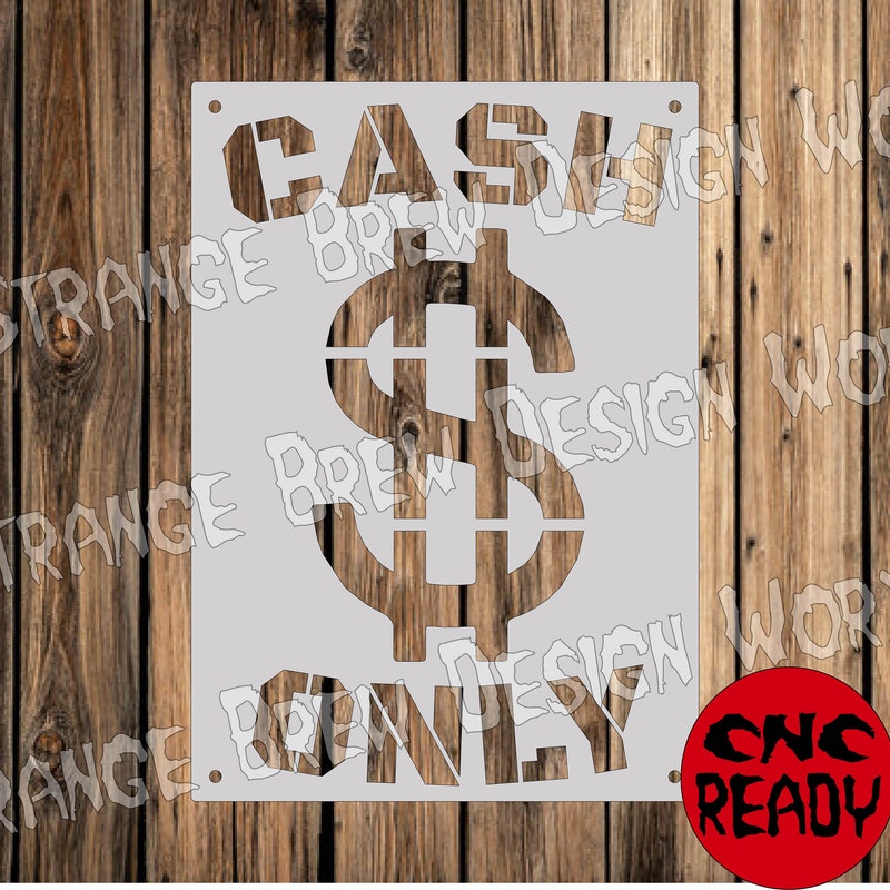 Cash Only Sign - Etsy