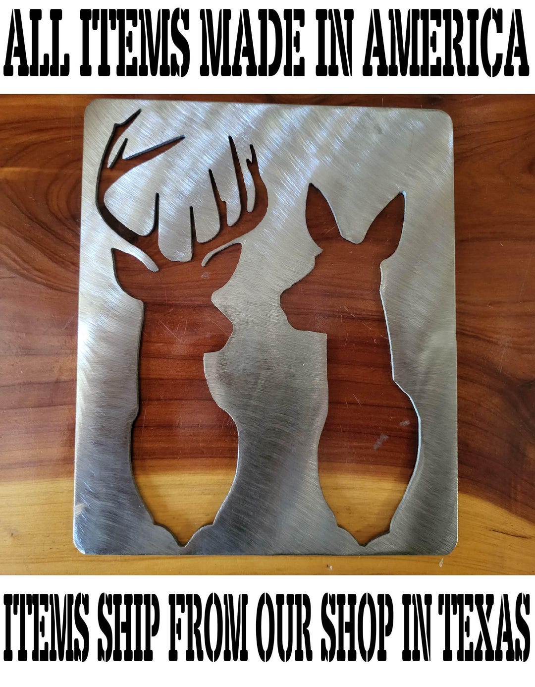 Buck and Doe Silhouette Metal Stencil , Wood Router, Painting, Wood ...