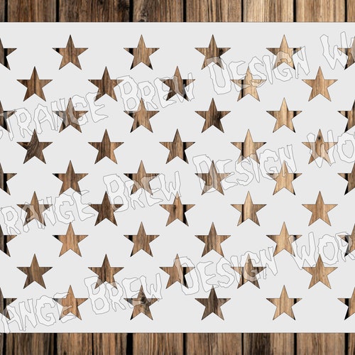 American Flag Vinyl Star Union stencil / Decal - Etsy