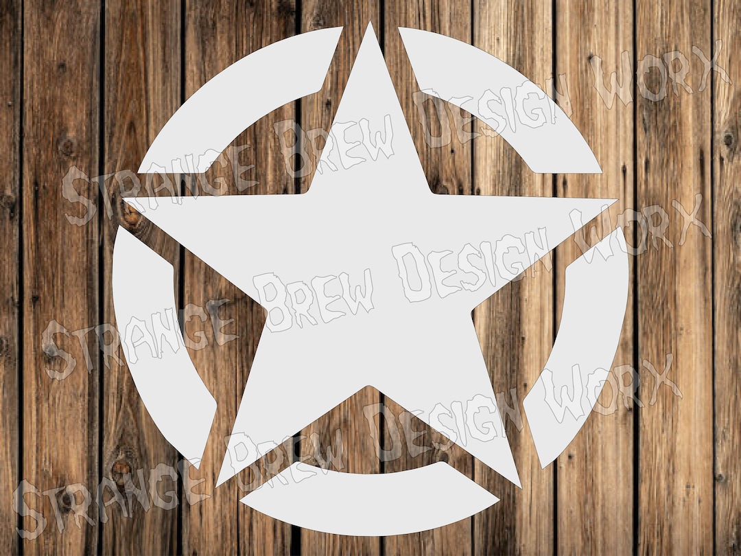 Army Star DXF File Svg / Png / Pdf / Eps / Ai File Cnc Plasma, Vinyl ...