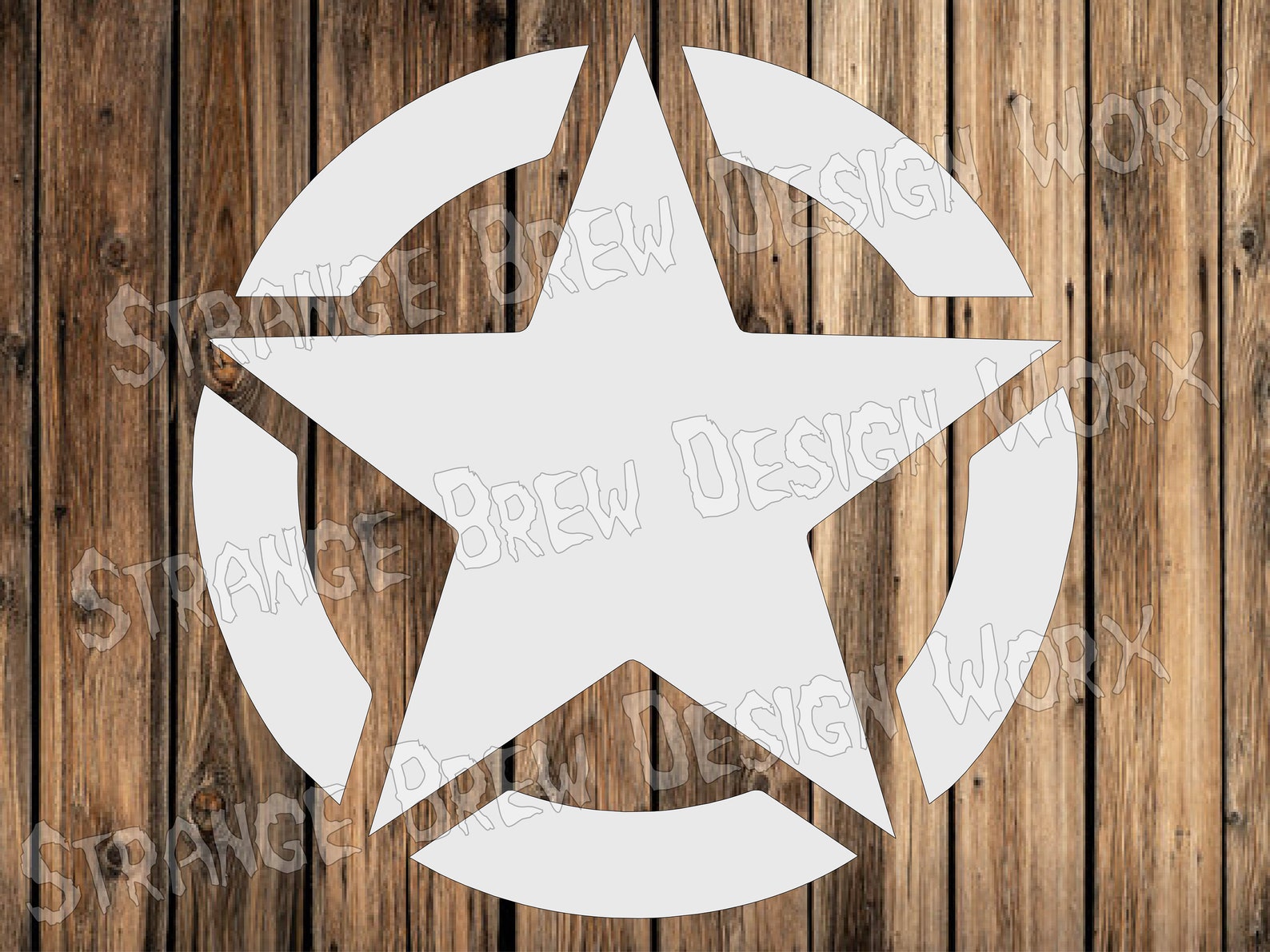 Army Star DXF File Svg / Png / Pdf / Eps / Ai File Cnc Plasma, Vinyl ...