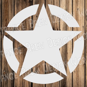 Army Star DXF File Svg / Png / Pdf / Eps / Ai File Cnc Plasma, Vinyl ...