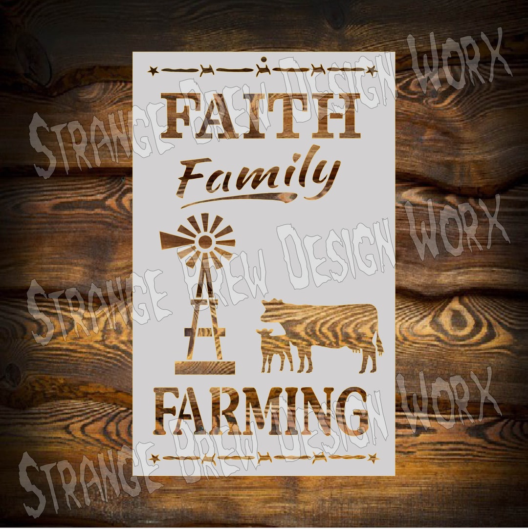 Faith Family Farming Sign DXF File Svg / Png / Pdf / Eps / Ai File Cnc ...