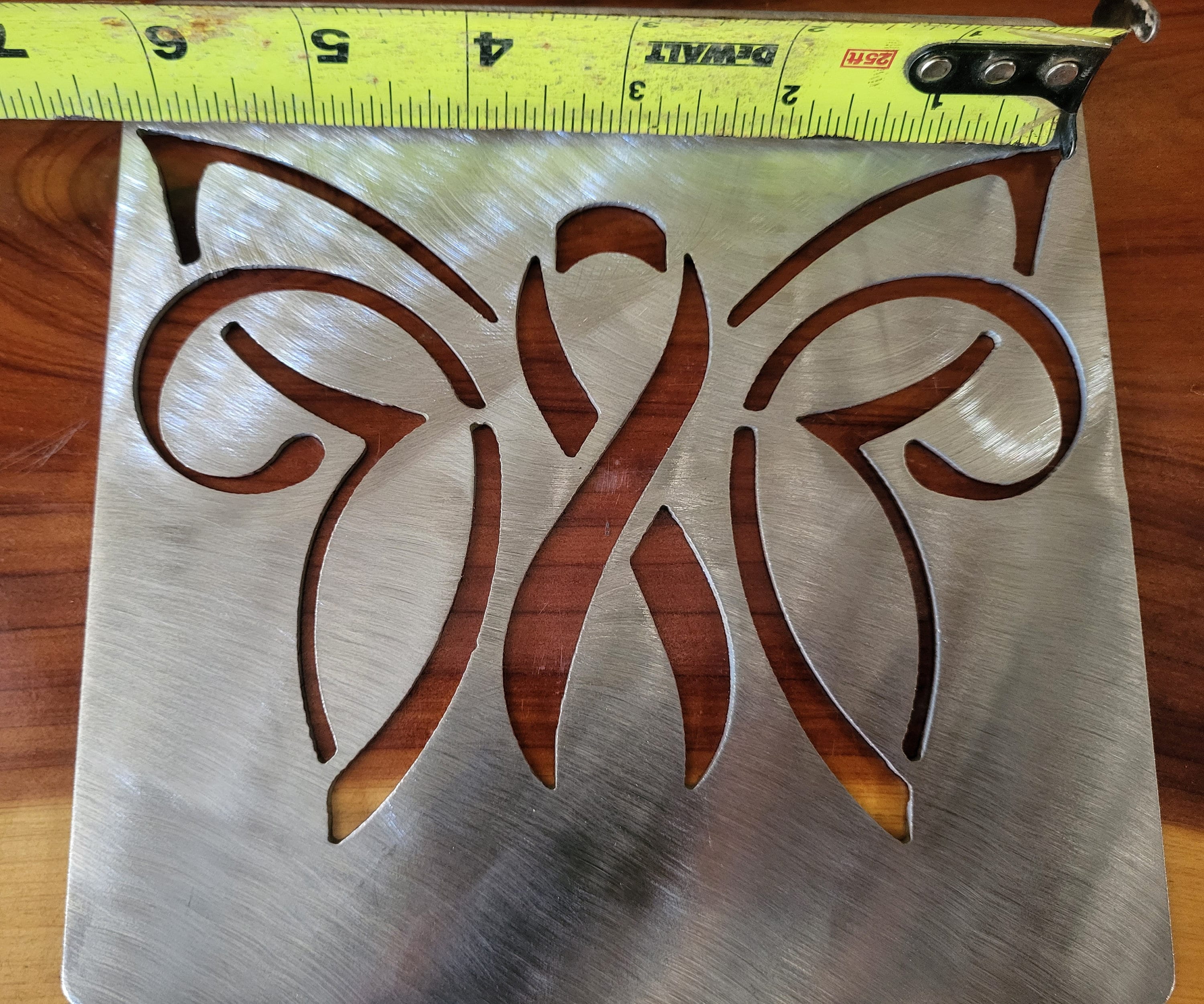Awareness Ribbon Stencil With Wings Metal Stencil, Wood Router ...