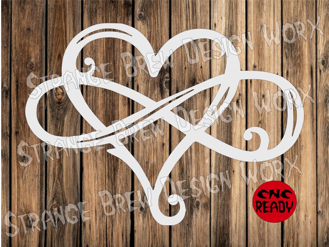 Infinity Heart DXF File Svg / Png / Pdf / Eps / Ai File Cnc Plasma ...