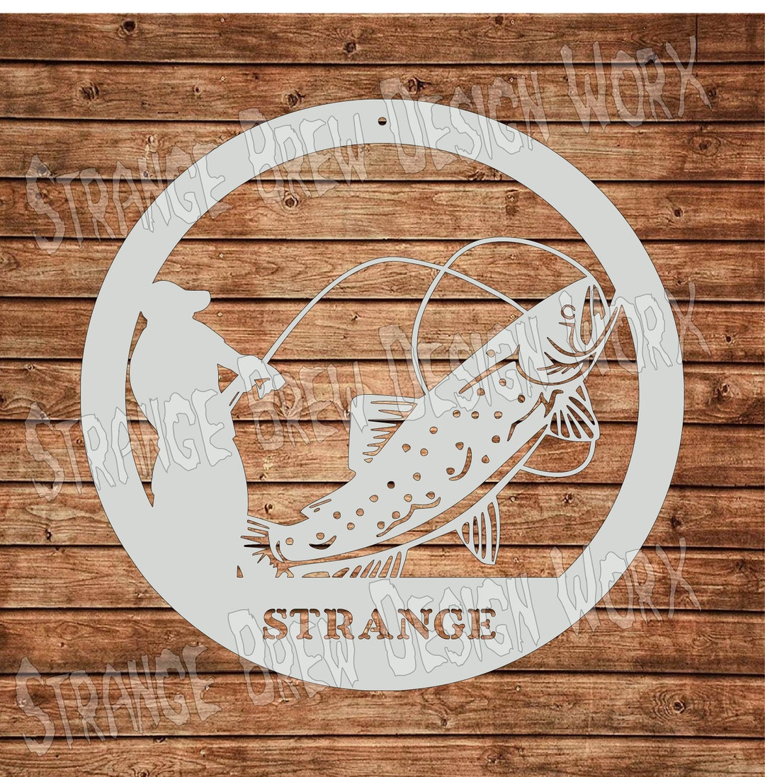 Fisherman Monogram DXF File Svg / Png / Pdf / Eps / Ai File Cnc Plasma ...