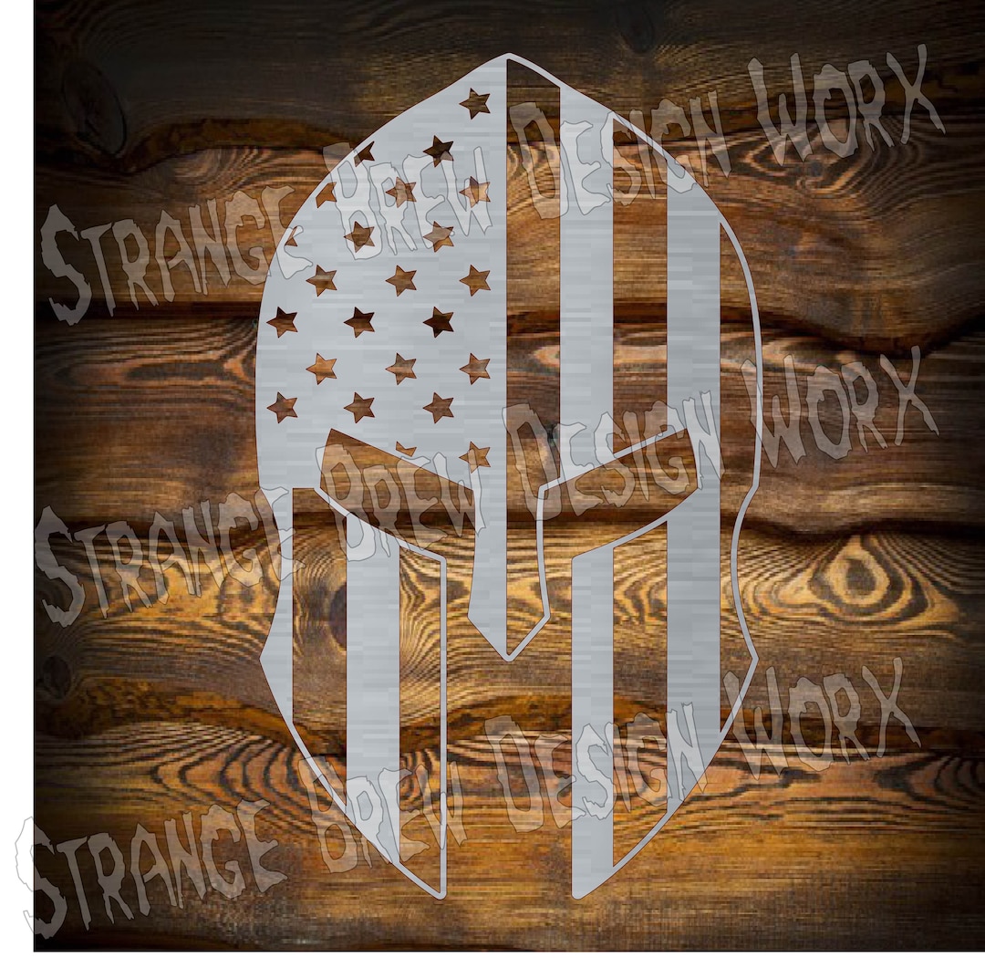 American Flag Spartan Helmet, CNC Plasma Cut File (digital Download) - Etsy