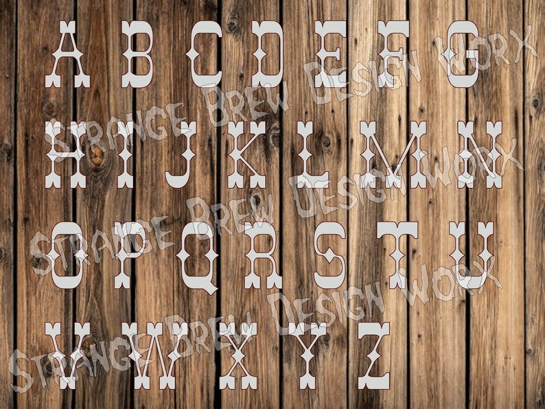 Old West Saloon Lettering DXF File Svg / Png / Pdf / Eps / Ai - Etsy