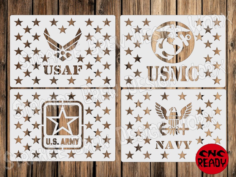 Military Flag Unions American Flag Union DXF File Svg / Png / Pdf / Eps ...