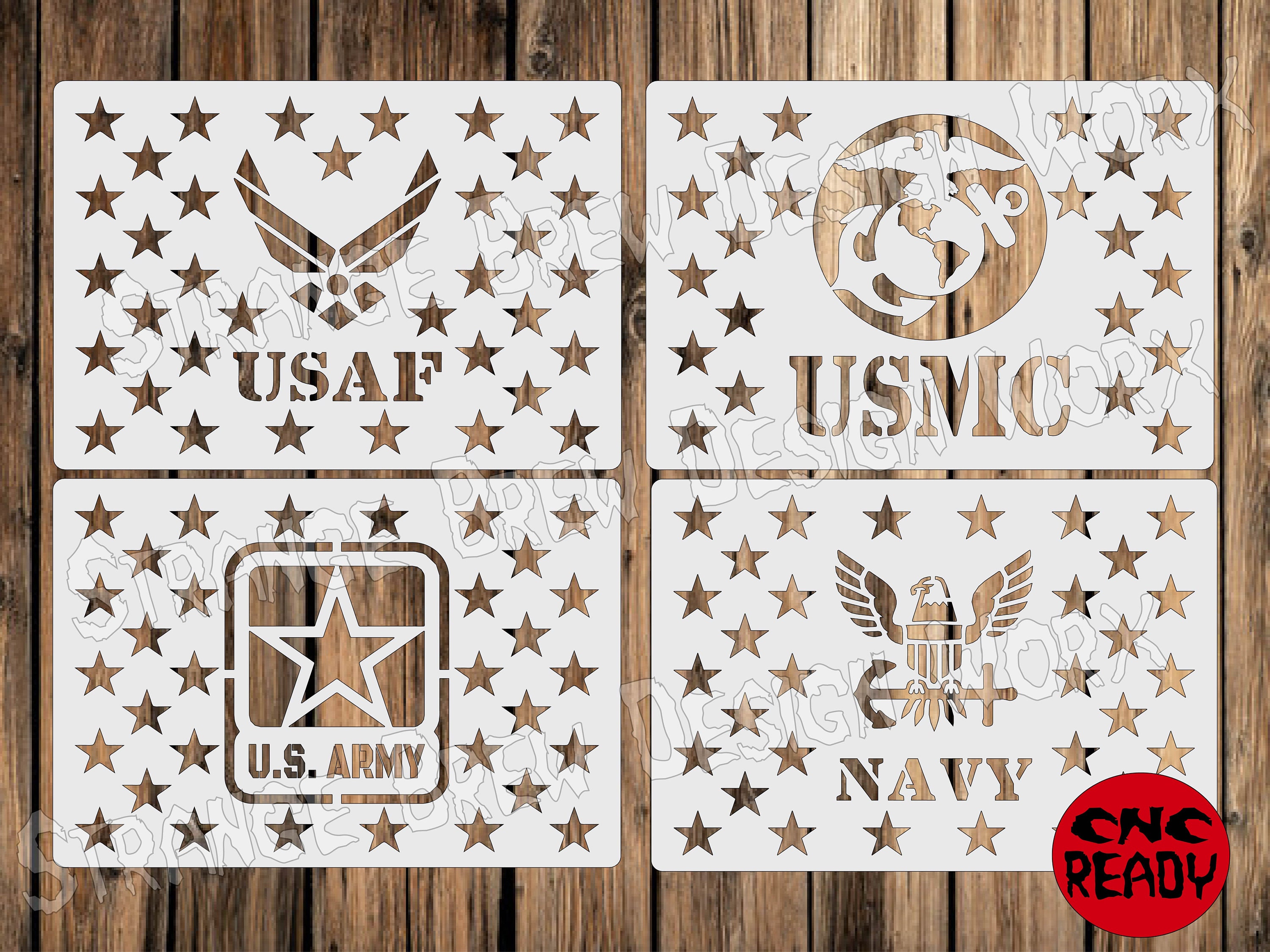 Military Flag Unions American Flag Union DXF File Svg / Png / Pdf / Eps ...