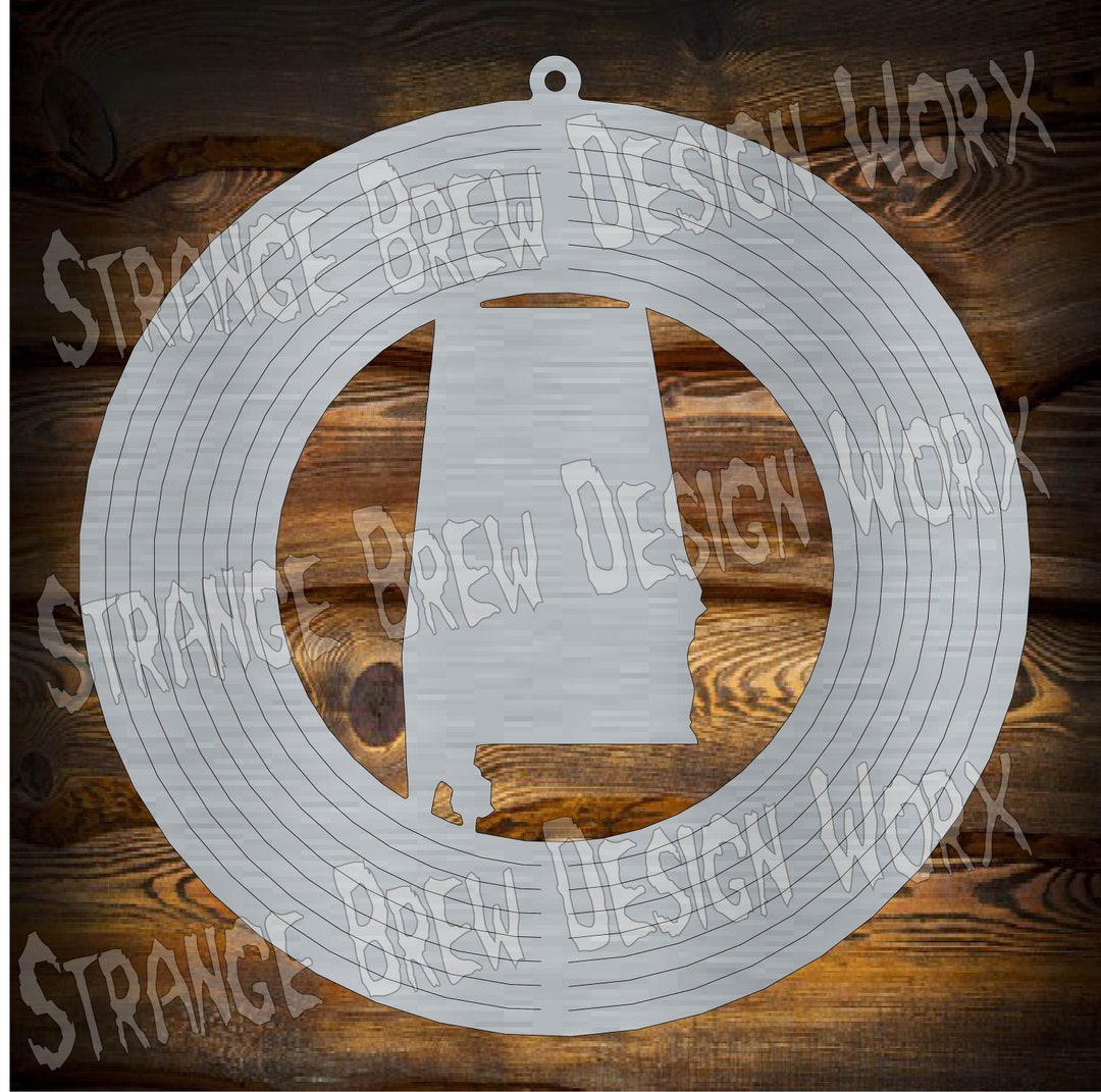 Alabama Wind Spinner DXF File Svg / Png / Pdf / Eps / Ai File Cnc ...