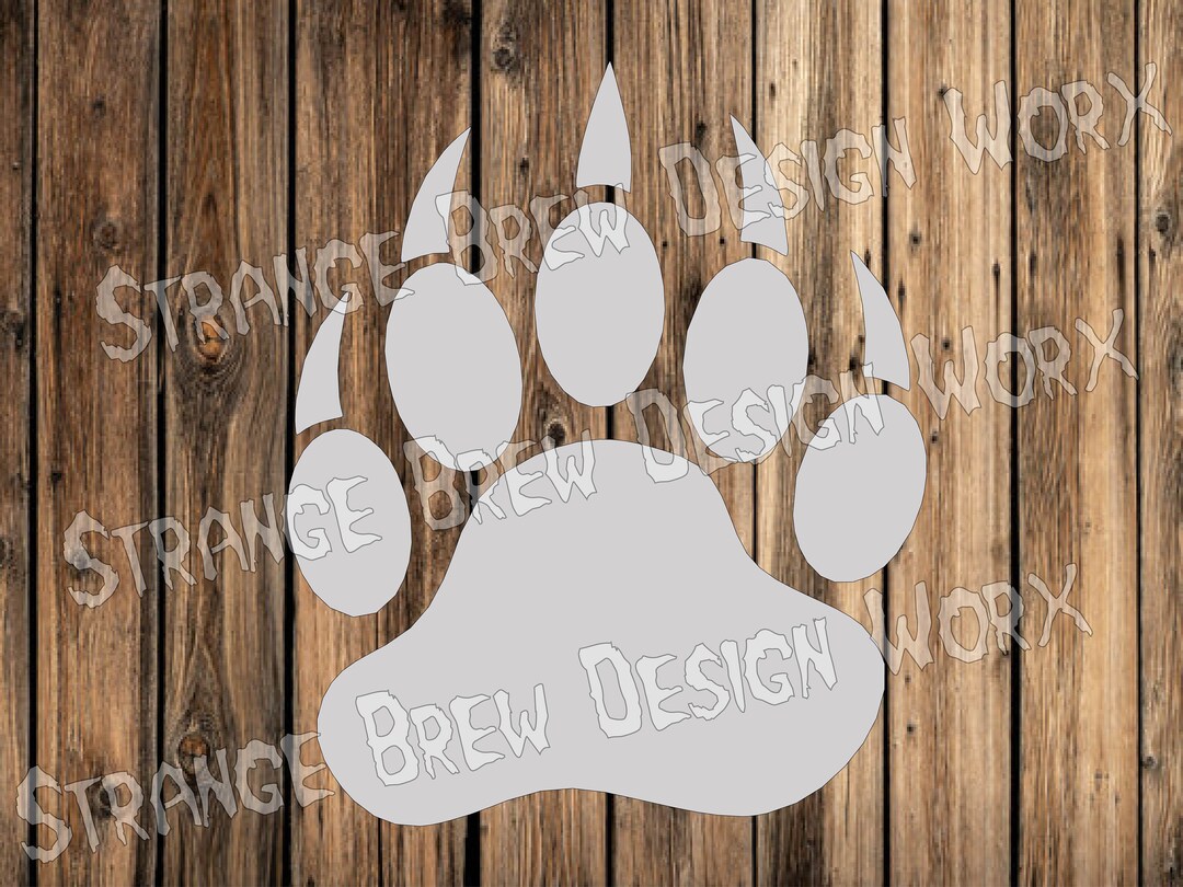 Bear Paw DXF File Svg / Png / Pdf / Eps / Ai File Cnc Plasma, Vinyl ...