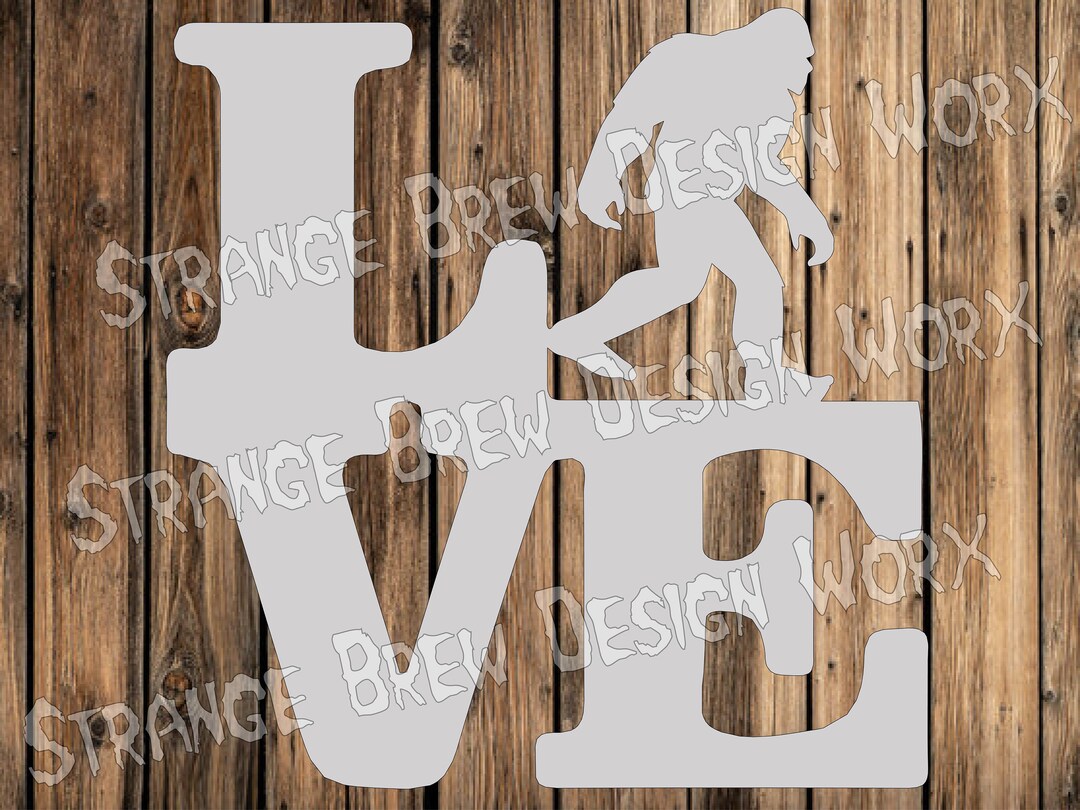 Bigfoot Love DXF File Svg / Png / Pdf / Eps / Ai File Cnc Plasma, Vinyl ...