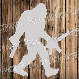 Bigfoot With Guns DXF File Svg / Png / Pdf / Eps / Ai File Cnc Plasma ...