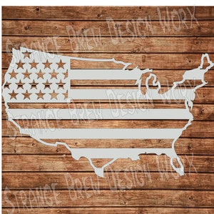 American Flag Map DXF File Svg / Png / Pdf / Eps / Ai File Cnc Plasma ...