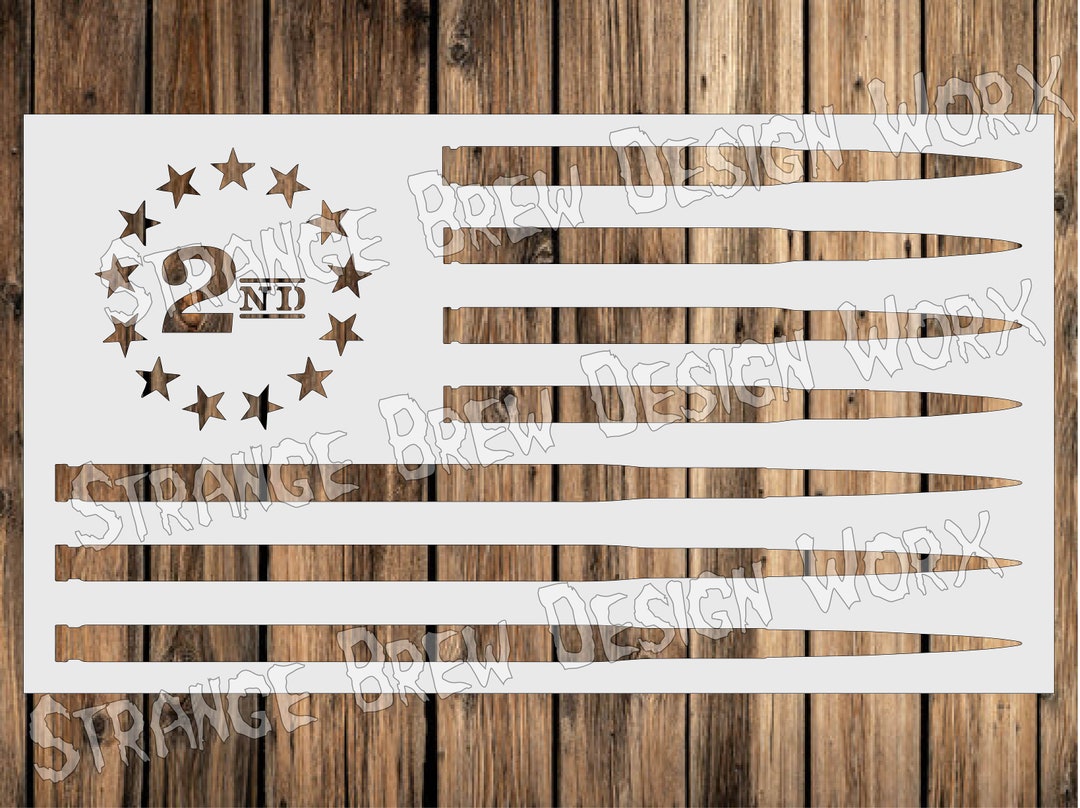 2nd Amendment Flag DXF File Svg / Png / Pdf / Eps / Ai File Cnc Plasma ...