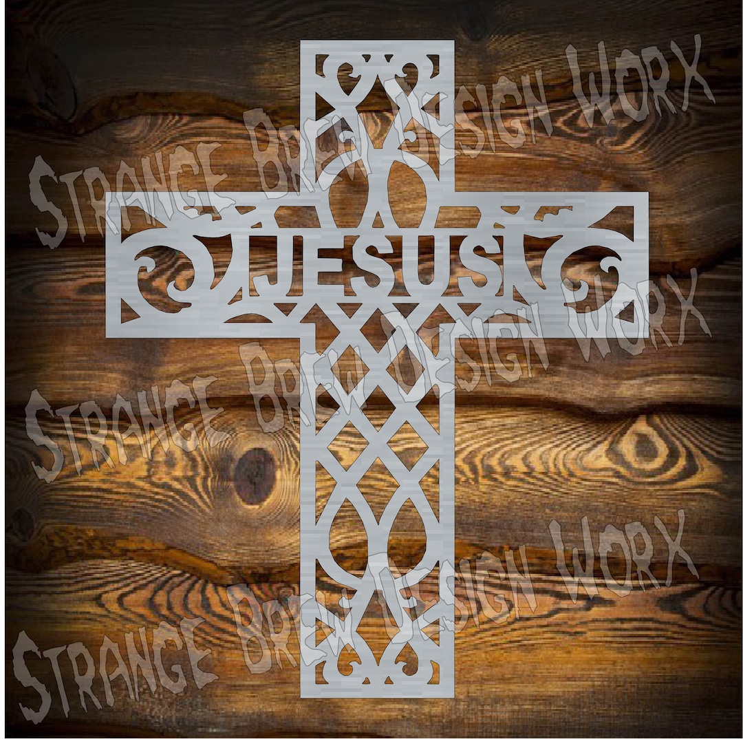 Jesus Cross DXF File Svg / Png / Pdf / Eps / Ai File Cnc Plasma, Vinyl ...