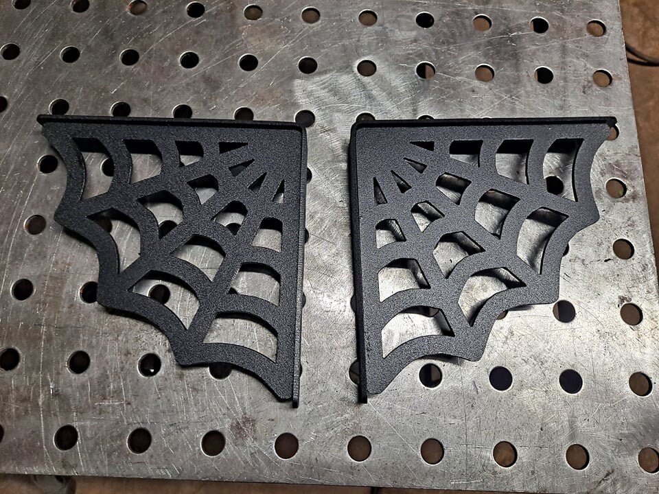 Spider Web Shelf Brackets Dxf Svg Cut File 8x8 Shelf Brackets Gothic ...