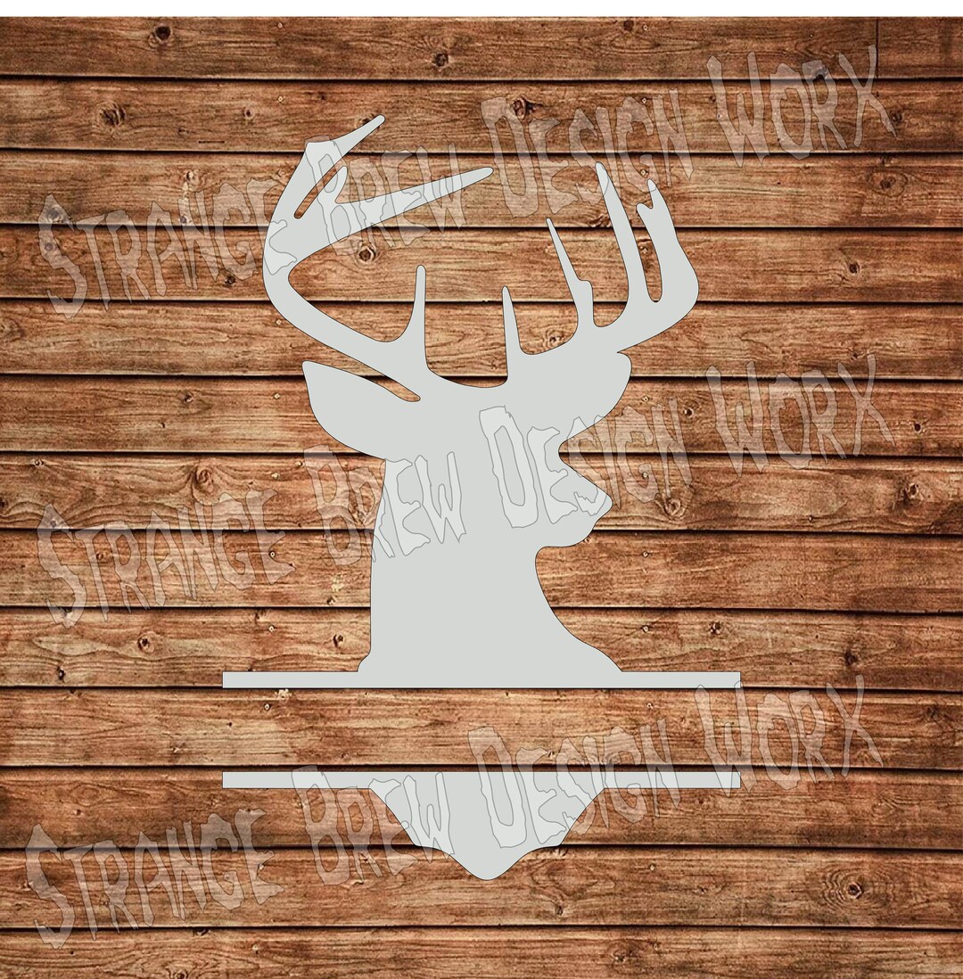 Deer Head Monogram SVG, CNC Plasma Cut File (digital Download) - Etsy