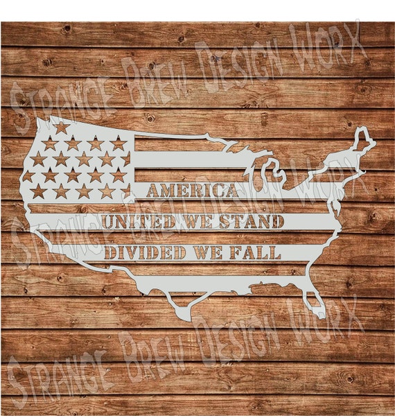 American Flag Map DXF File Svg / Png / Pdf / Eps / Ai File Cnc - Etsy