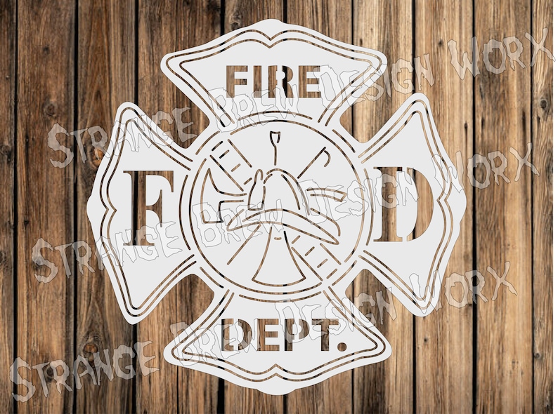 Fire Fighter Cross Shield DXF File Svg / Png / Pdf / Eps / Ai File Cnc ...