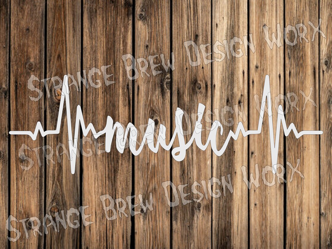 Music Pulse EKG DXF File Svg / Png / Pdf / Eps / Ai File Cnc Plasma ...