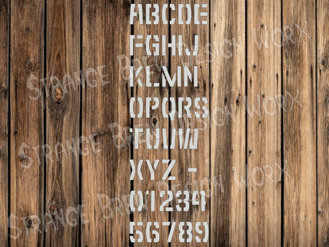 Military Stencil Font Lettering DXF File Svg / Png / Pdf / Eps / Ai ...