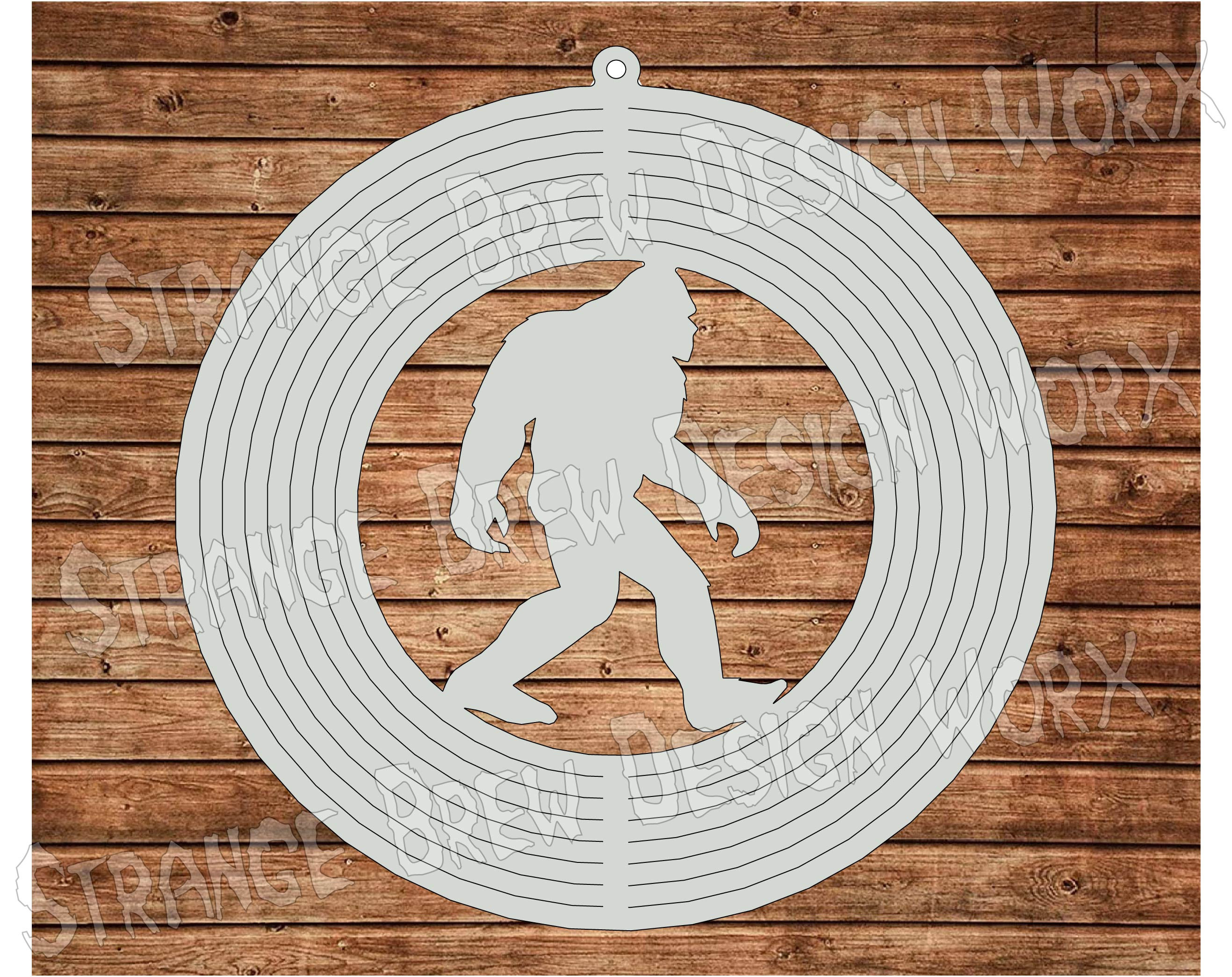 Bigfoot Wind Spinner Big Foot DXF File Svg / Png / Pdf / Eps / - Etsy