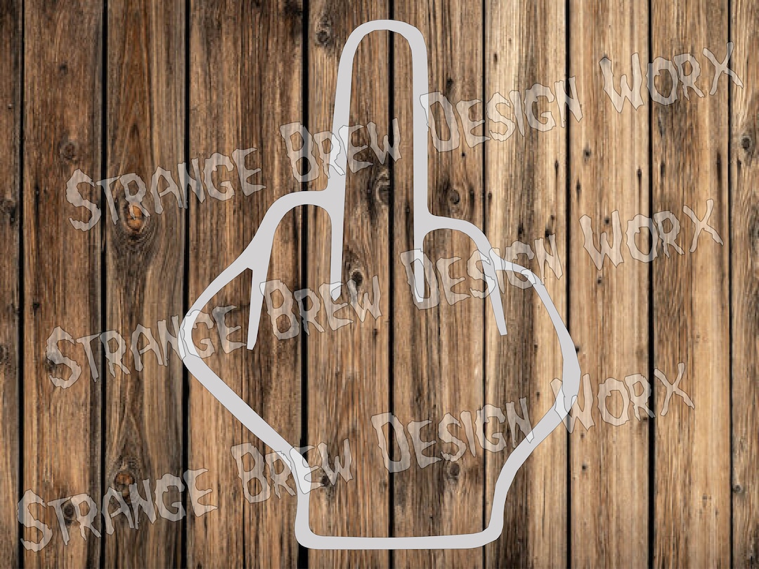 Middle Finger DXF File Svg / Png / Pdf / Eps / Ai File Cnc Plasma ...