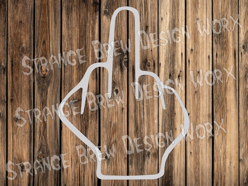 Middle Finger DXF File Svg / Png / Pdf / Eps / Ai File Cnc Plasma ...