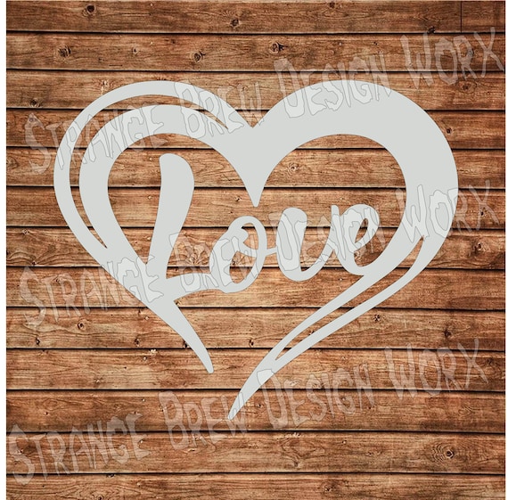 Love Heart Sign DXF File Svg / Png / Pdf / Eps / Ai File Cnc | Etsy